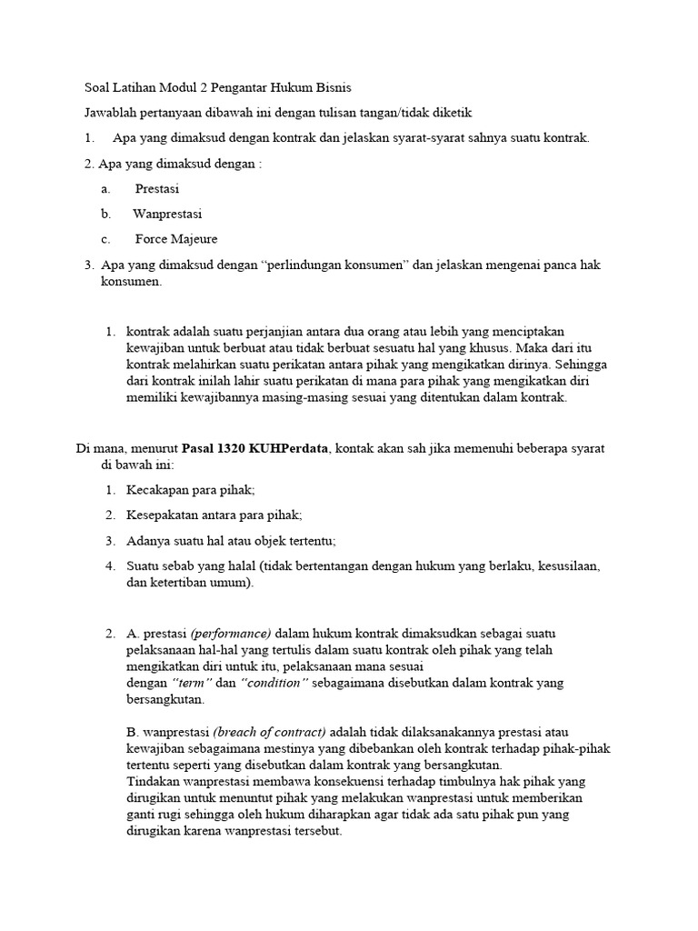 Soal Latihan PHB 2 | PDF
