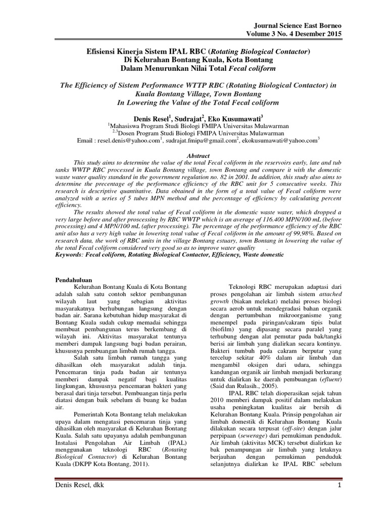 Journal Science East Borneo (Denis Biologi) | PDF | Microbiology | Bacteria Journal Science East Borneo (Denis Biologi) | PDF | Microbiology | Bacteria