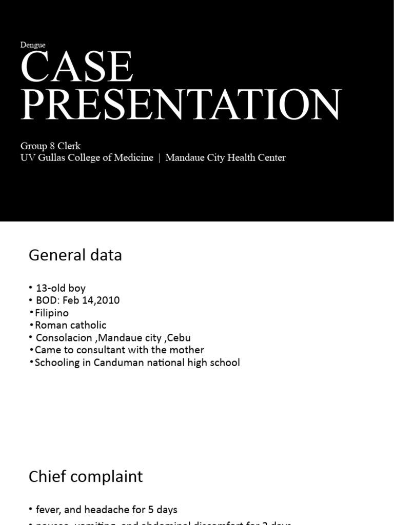 Dengue Fever Case Study in a 13-Year-Old | PDF | Public Health | Health ...