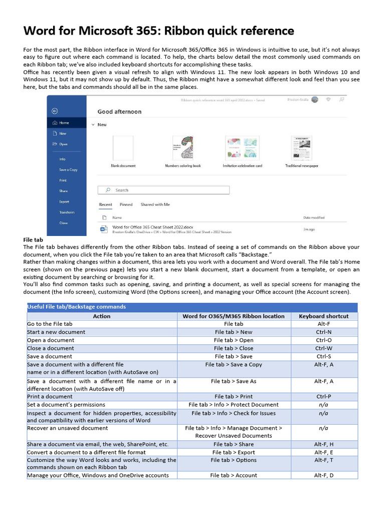 1 Word 365 | PDF | Microsoft Word | Note (Typography)