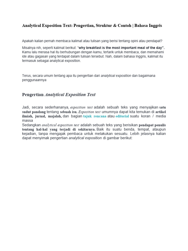 Word Materi Analytical Exposition Text | PDF