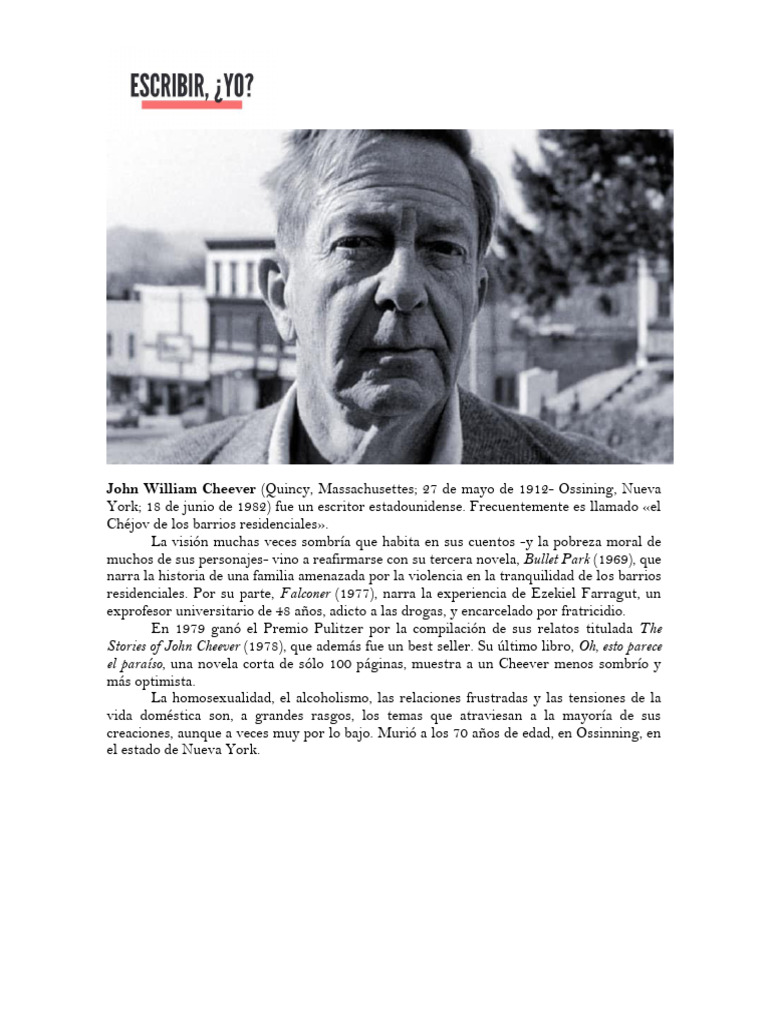 Vida y obra de John Cheever | PDF | Poesía