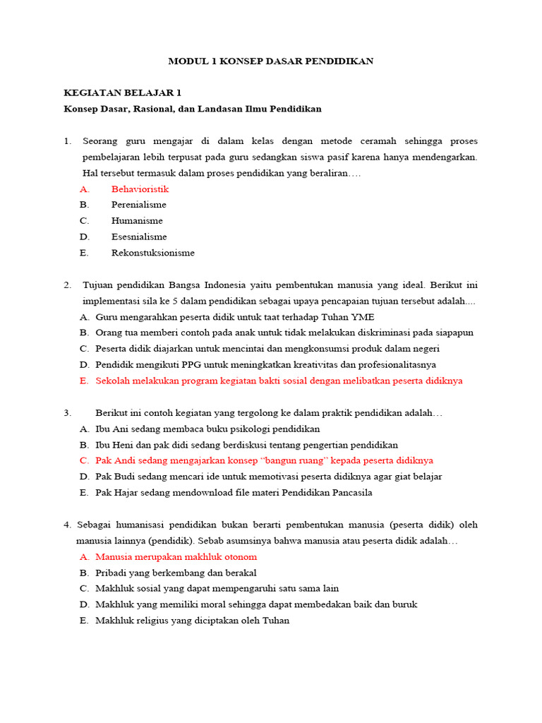 Modul 1 Konsep Dasar Ilmu Pendidikan Pdf