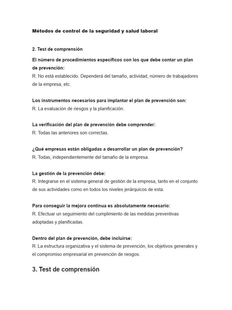 TEST FULL Métodos de Control SSL | Descargar gratis PDF | Riesgo ...