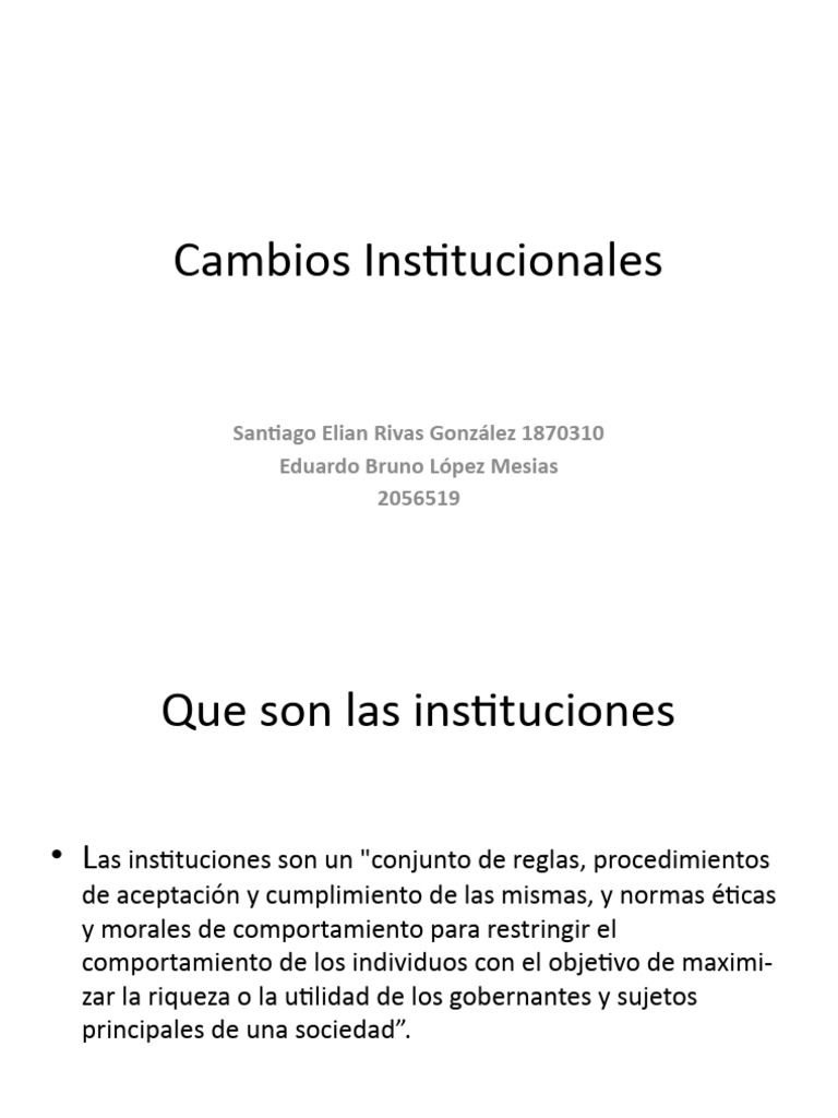 Cambios Institucionales | PDF | México | Institución