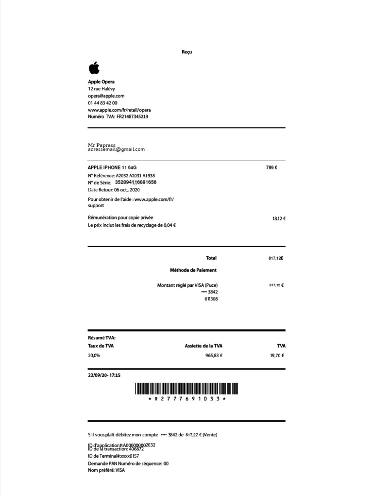 Facture Apple | PDF