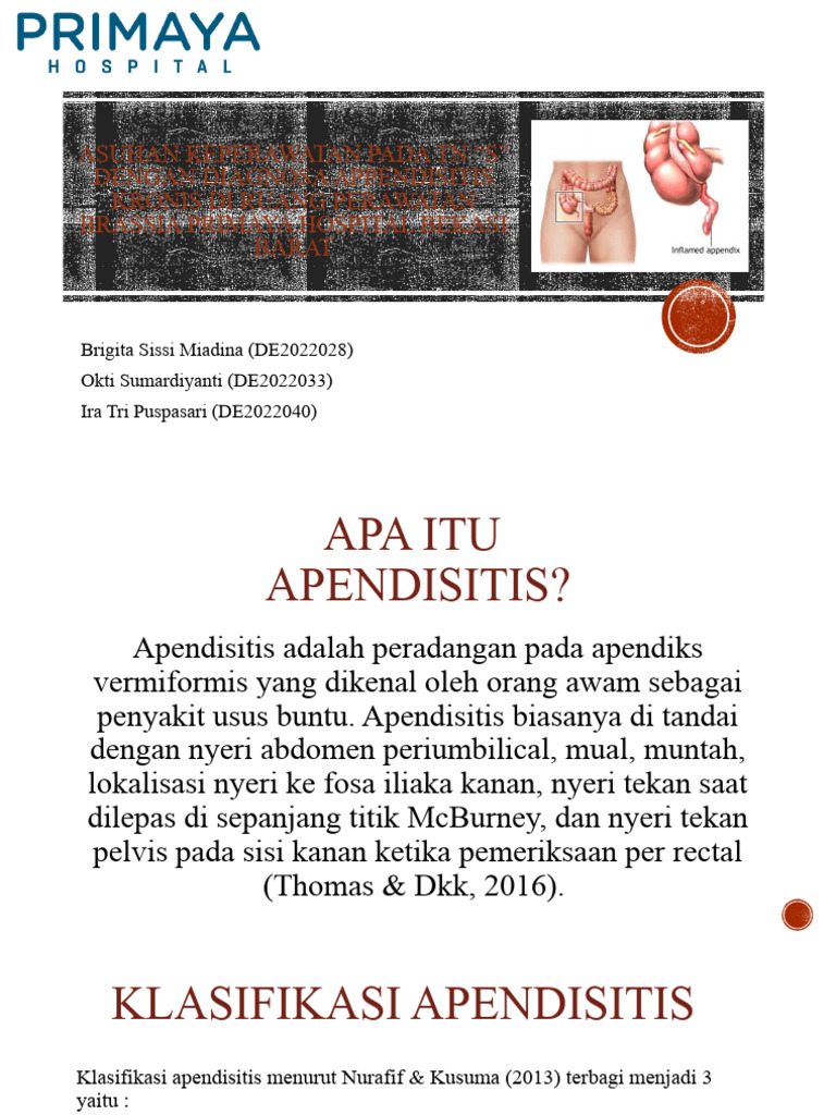 Presentasi Tim Ranap Appendisitis | PDF