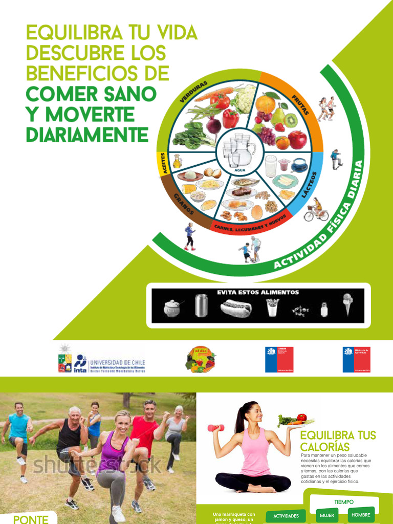 Folleto Educativo Equilibra Tu Vida, Descubre Los Beneficios de Comer ...