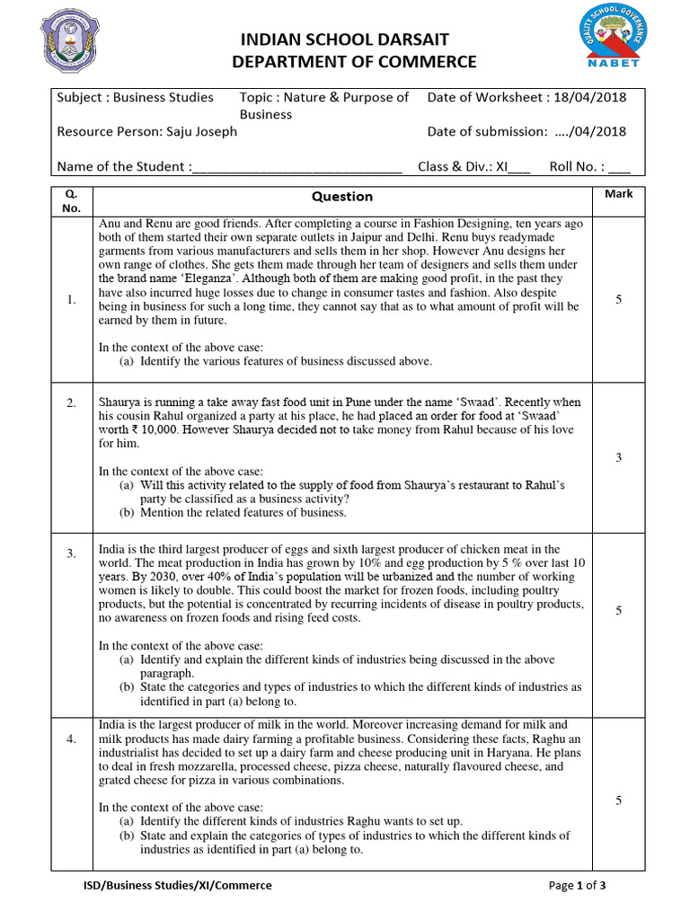 1 Nature Purpose of Business | PDF | Business | Employment