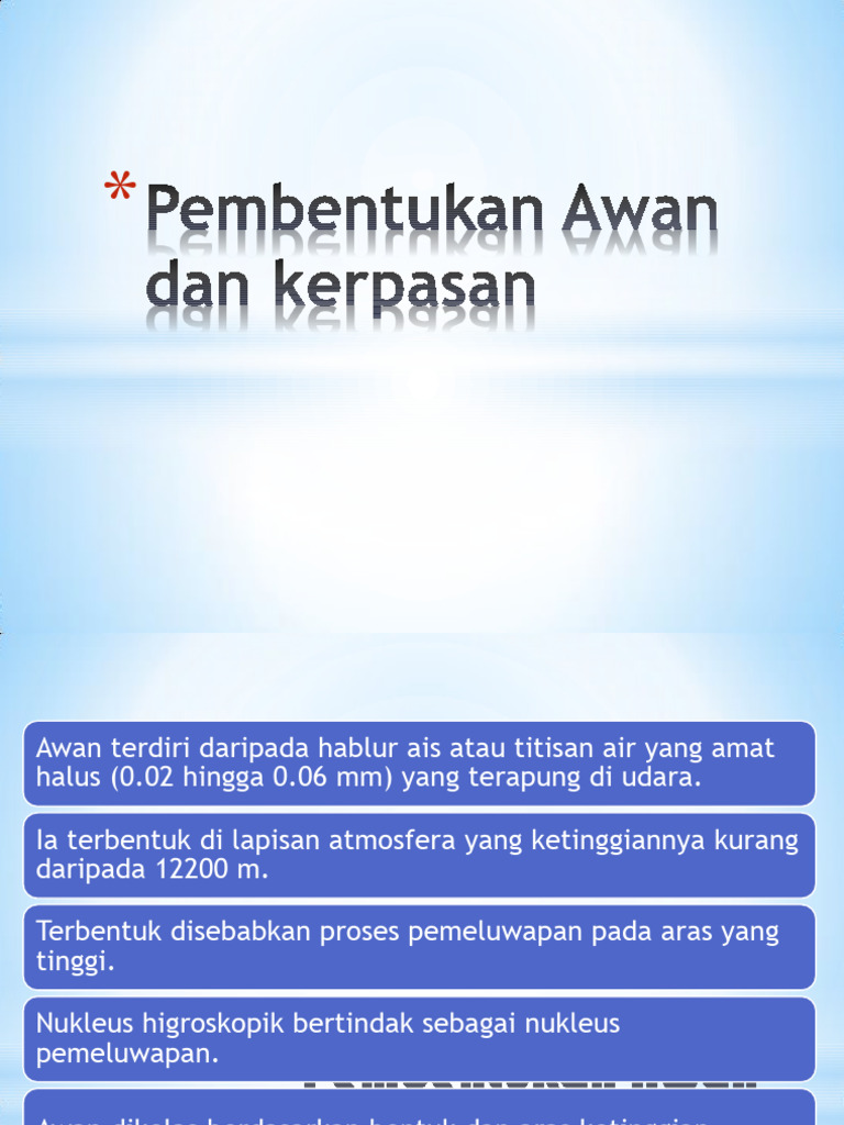 3 - Pembentukan Awan Dan Kerpasan | PDF