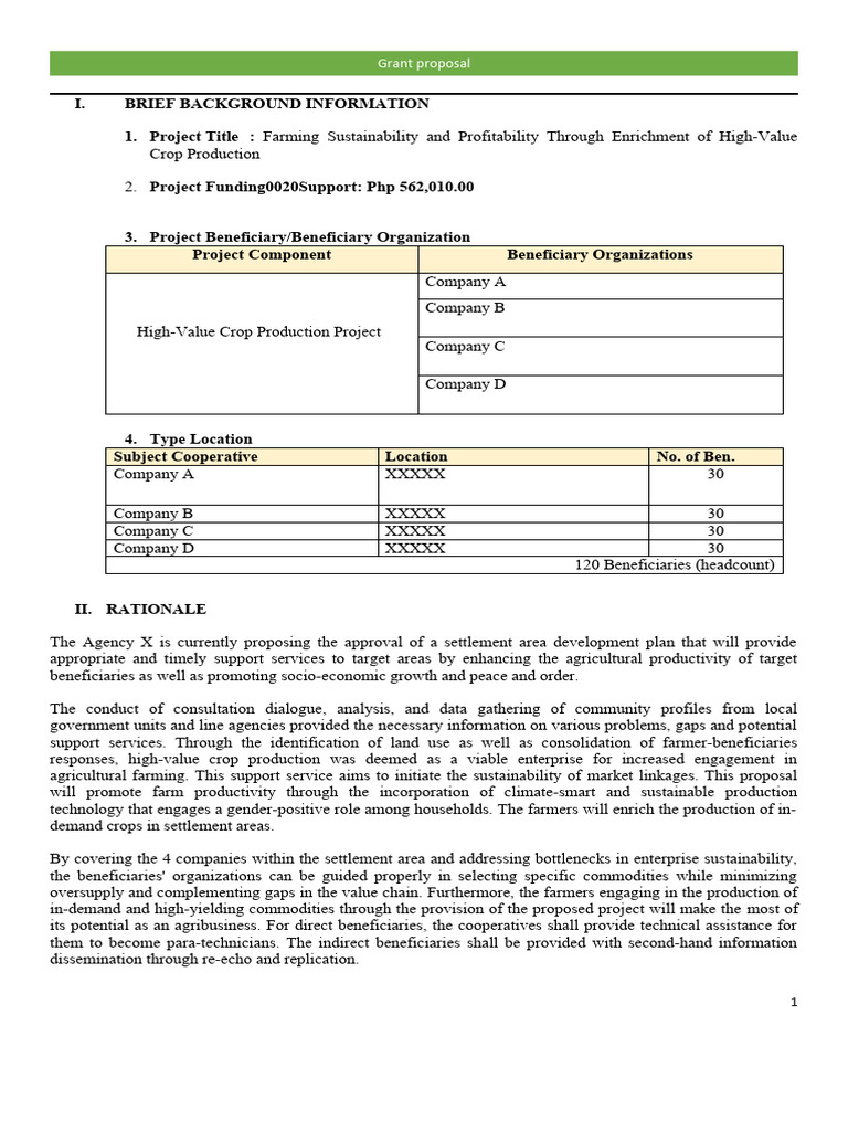 High-Value Crop Production Project Proposal | PDF | Market (Economics ...