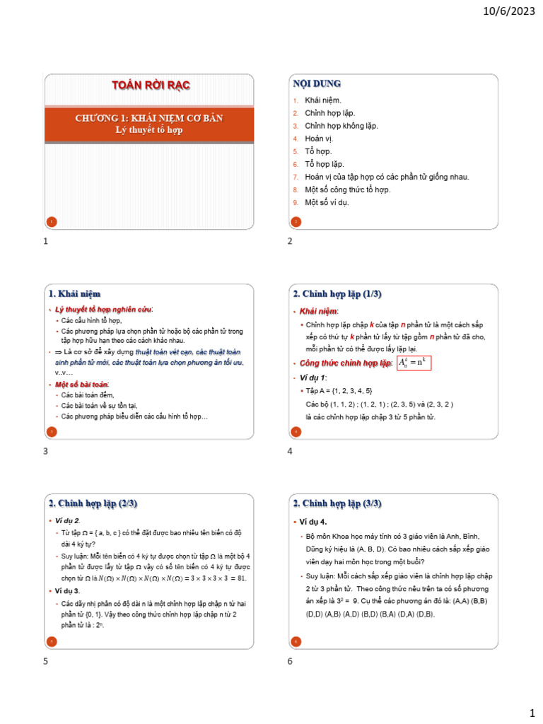 Chuong 1-2 - Ly Thuyet To Hop - Nghiem Nguyen 01 | PDF