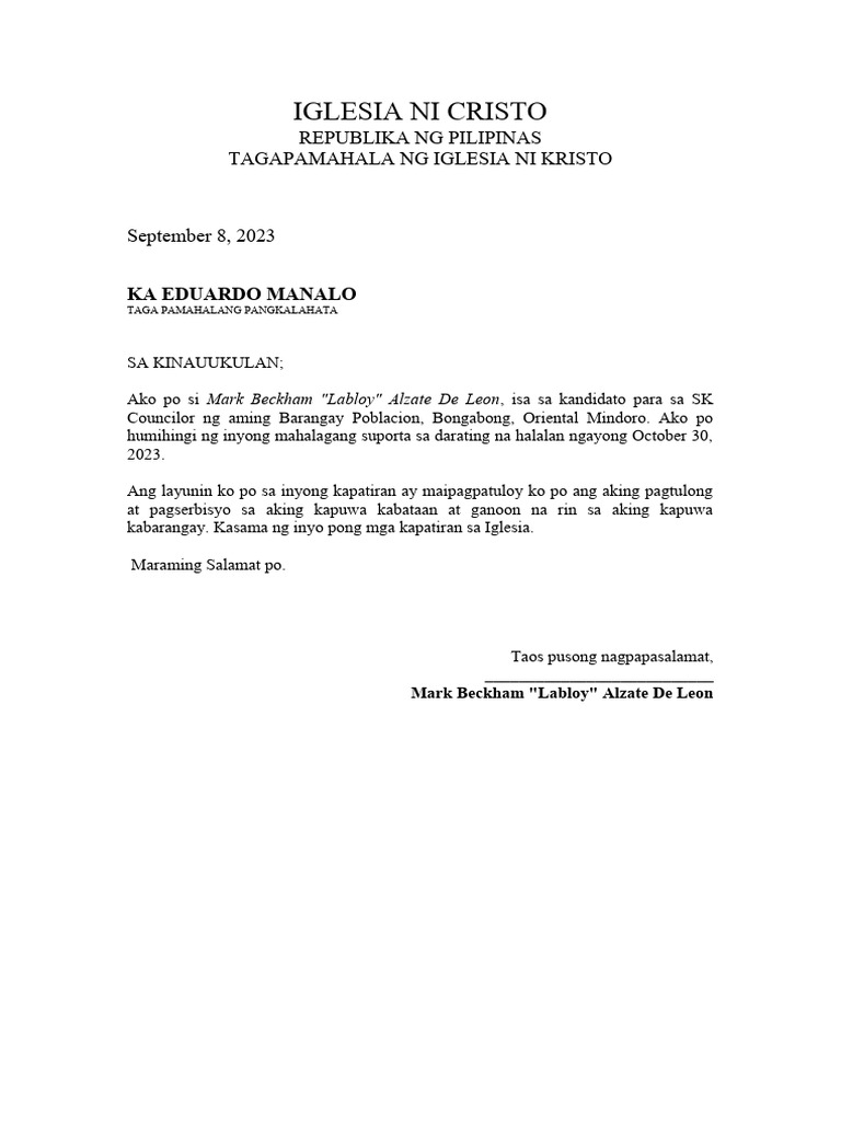 SK Letter | PDF