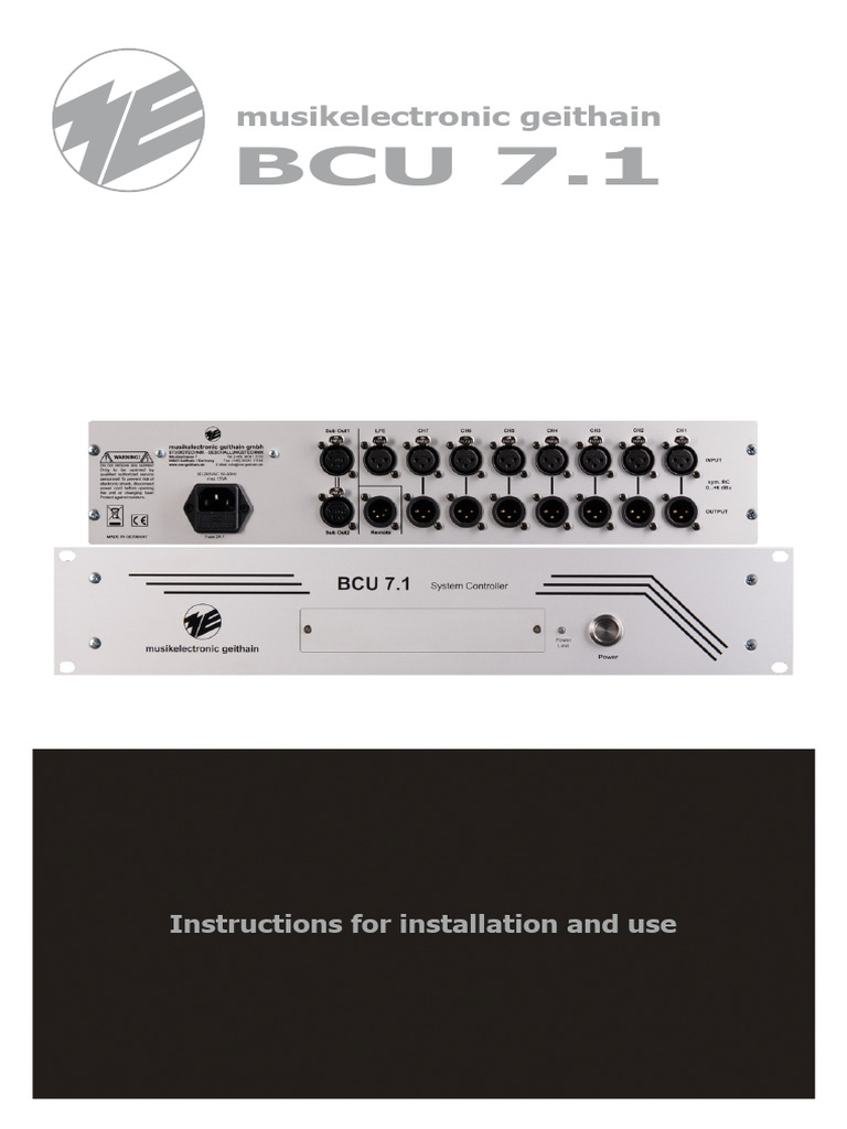 Analog Bass Management System BCU7.1 Instructions - V1 | PDF | Mains ...