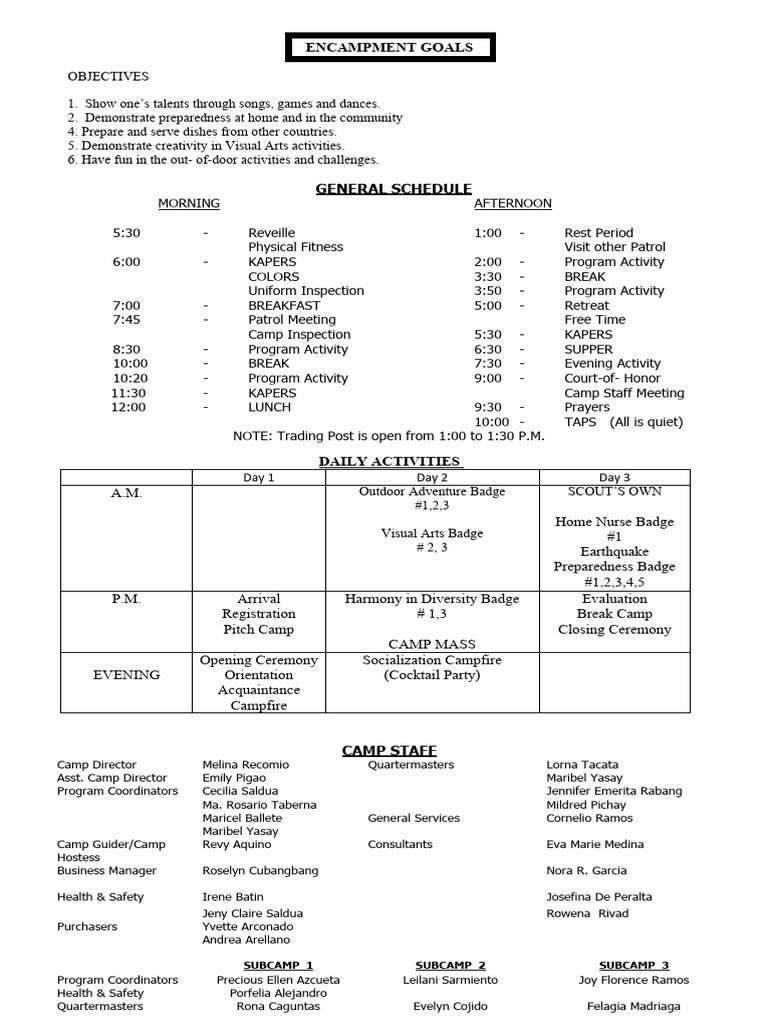 2023 Senior Encampment Prospectus | PDF