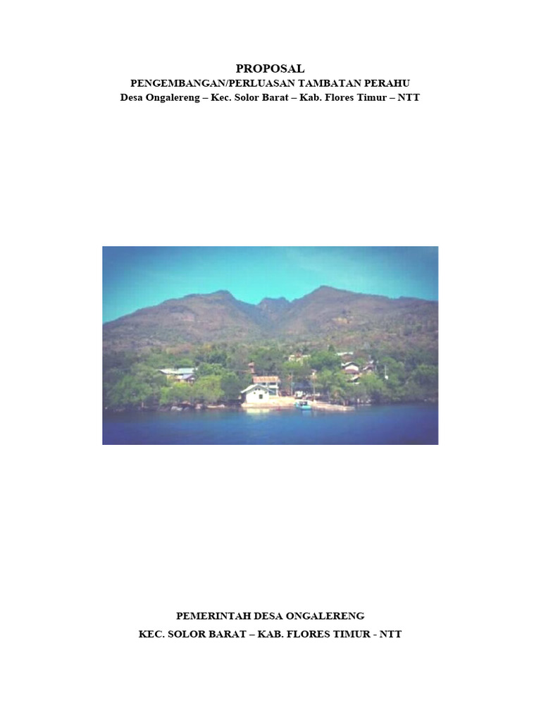 PROPOSAL TAMBATAN PERAHU 2020 New | PDF