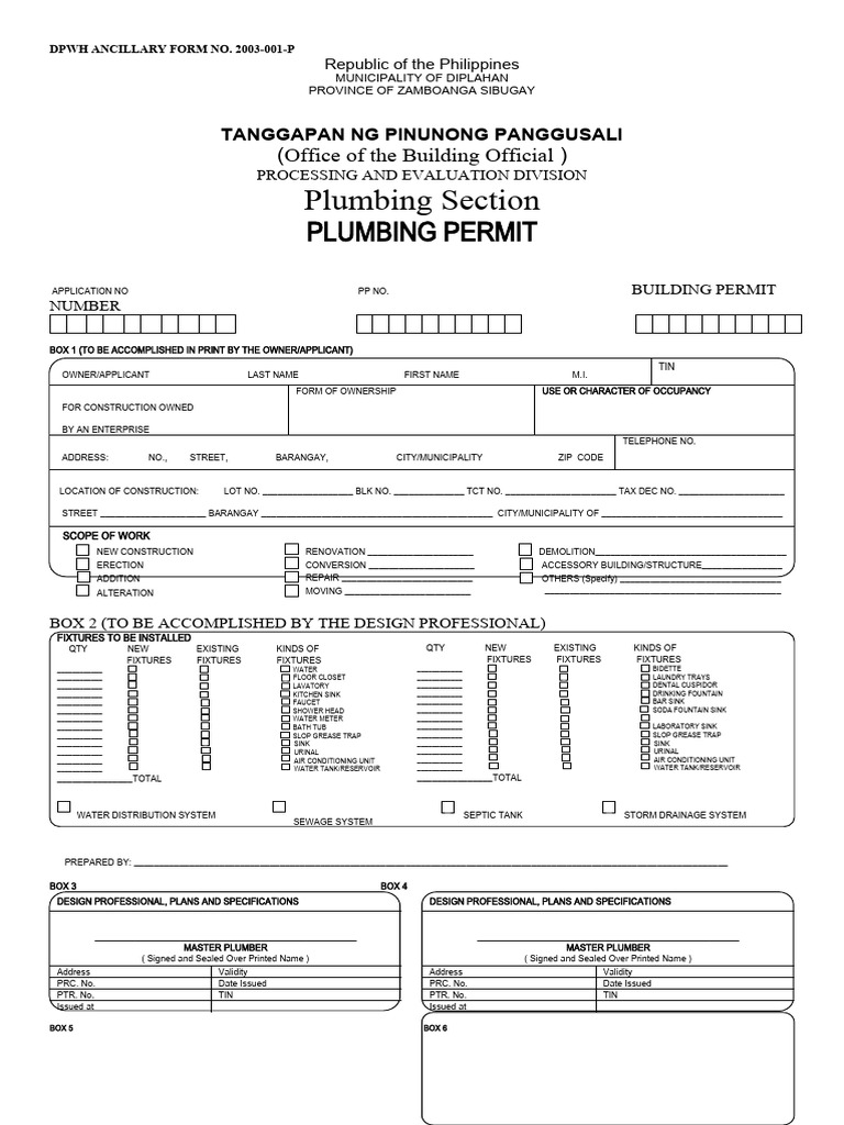 7 Plumbing Permit Final Pdf Plumbing Hydraulic Engineering