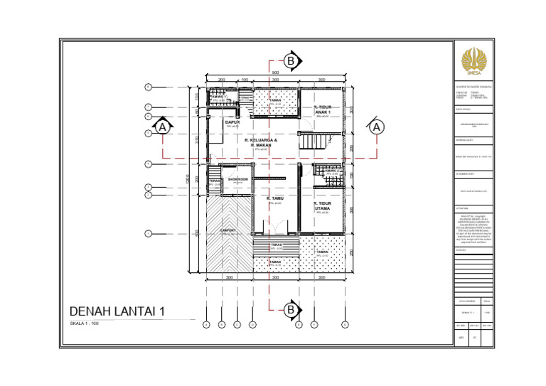 Denah Lantai 1 With Kop | PDF