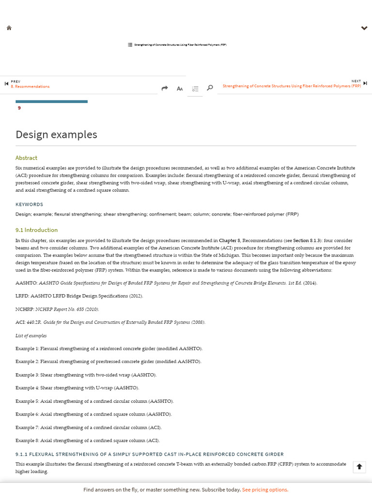 Design Examples: 8. Recommendations Strengthening of Concrete ...
