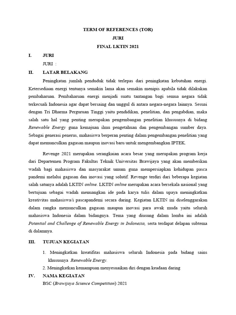 Tor Juri Final Salinan | PDF