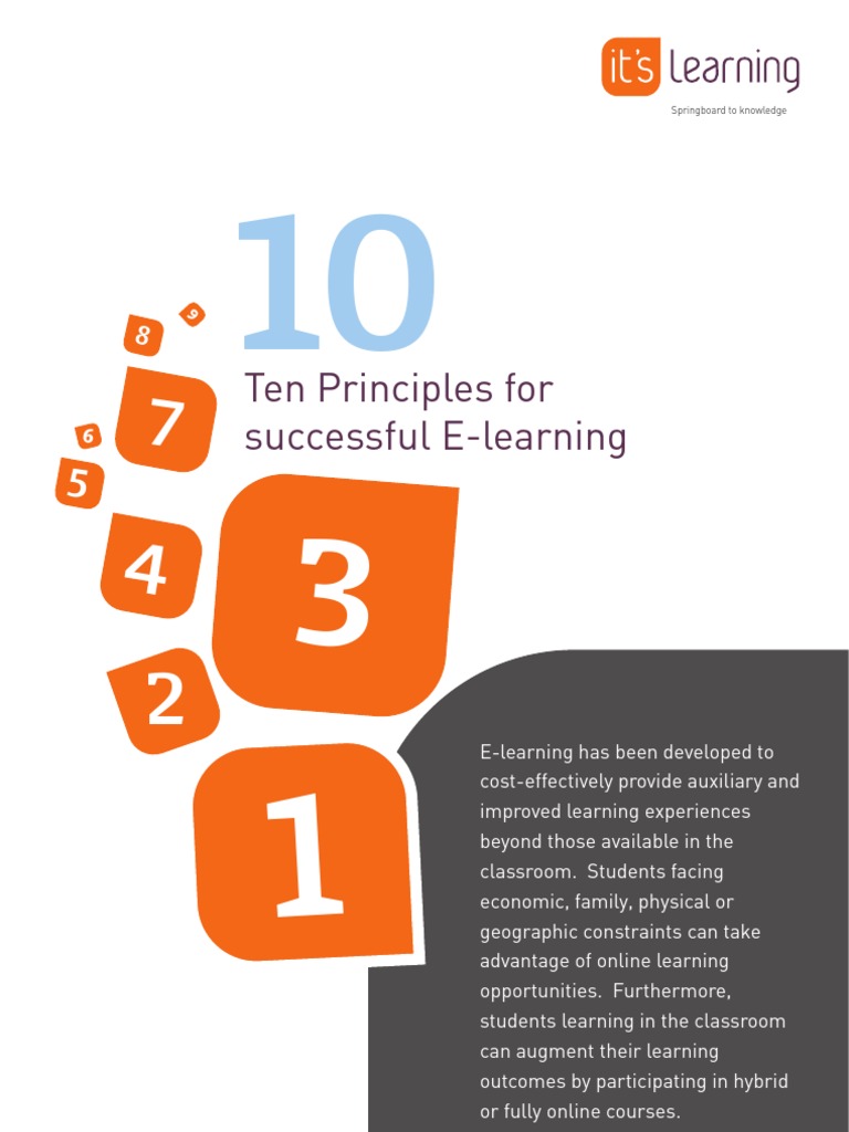 10 Principles For Successful E Learning | PDF