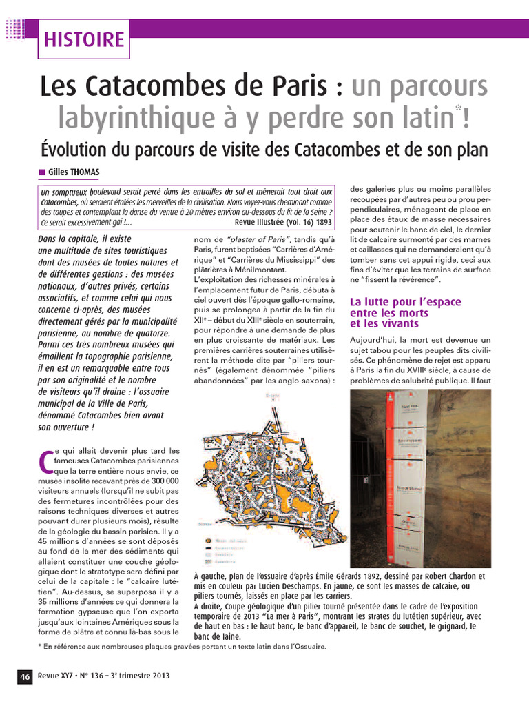 Catacombes de Paris : Histoire et Visite | PDF | Paris