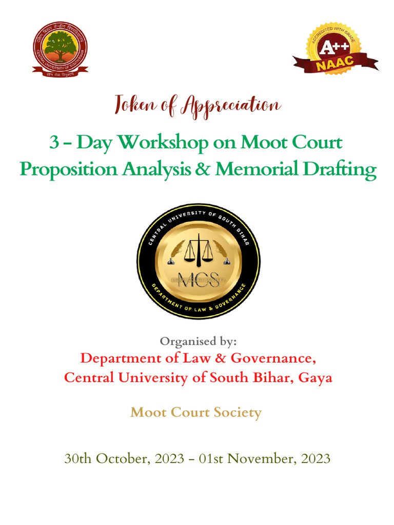 Moot Court Workshop: Analysis & Drafting | PDF