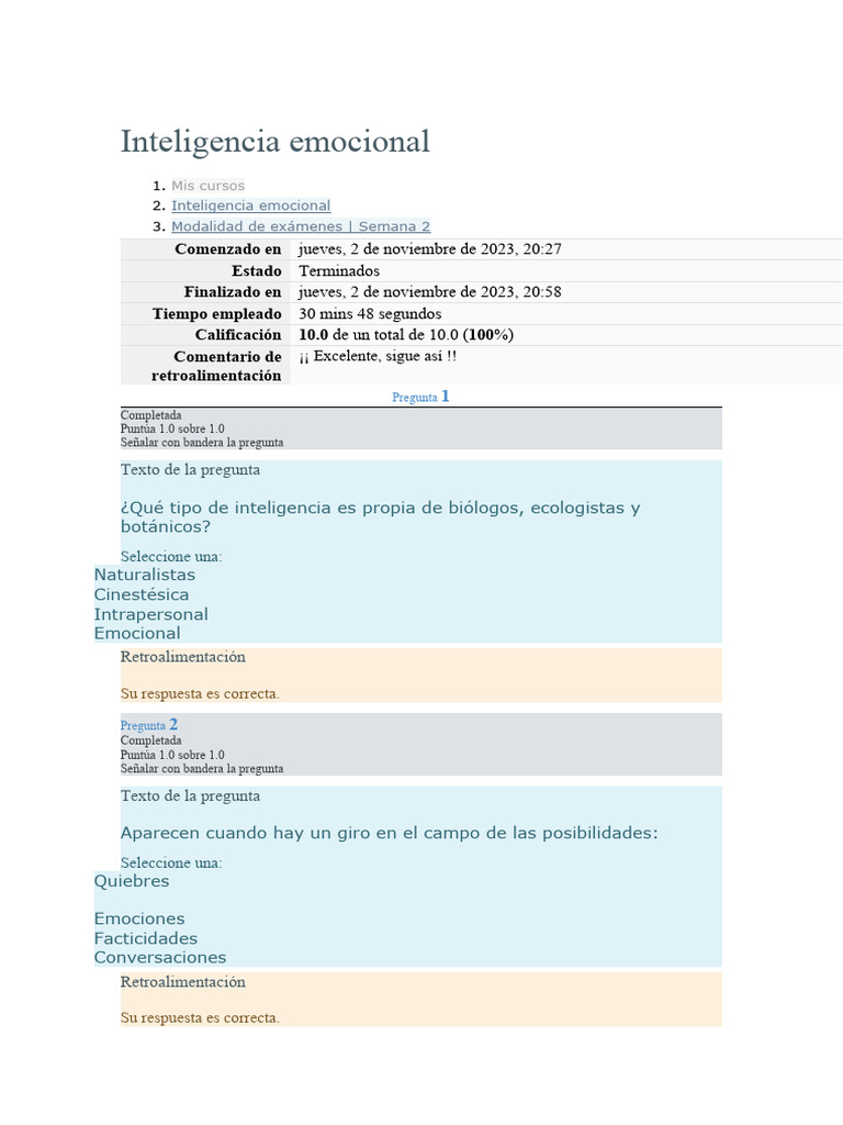 Inteligencia Emocional | PDF | Las emociones | Inteligencia