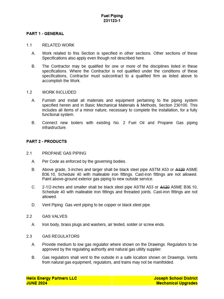 Fuel Piping Installation Guidelines | PDF | Pipe (Fluid Conveyance ...