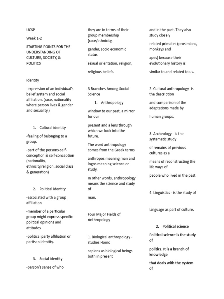 UCSP | PDF | Sociology | Anthropology