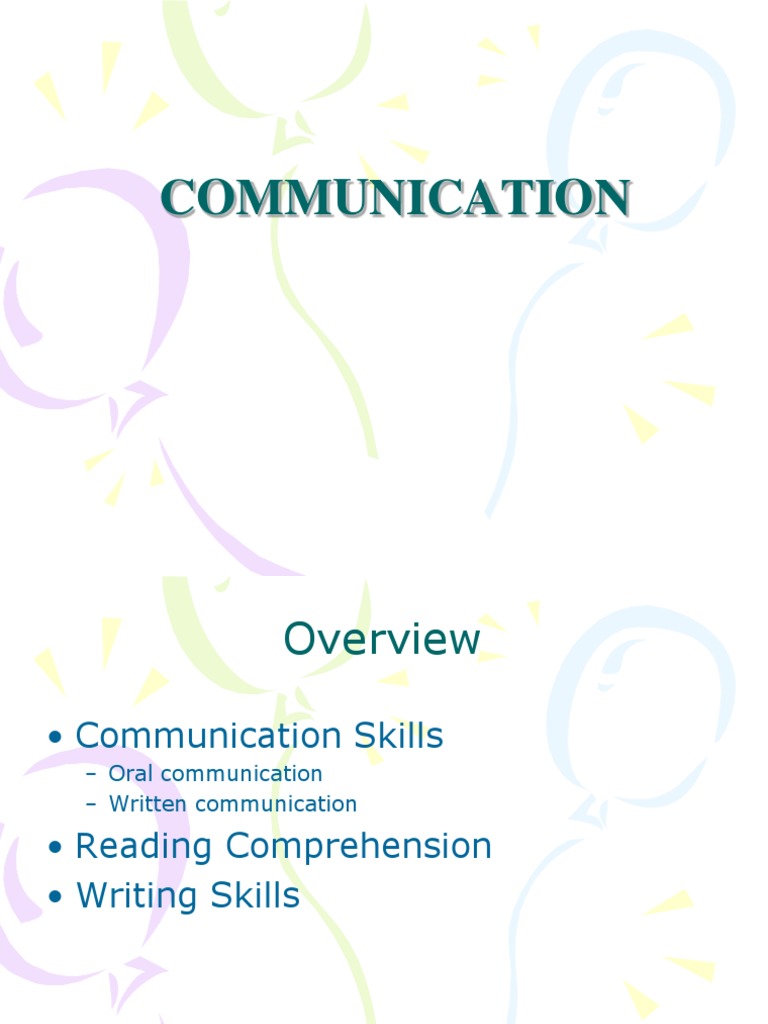 Communication - Foundation Course | PDF | Reading Comprehension ...