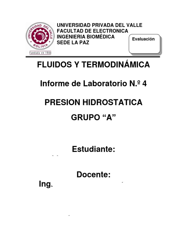 Lab 4 FSC 2 | PDF | Presión | Fuerza