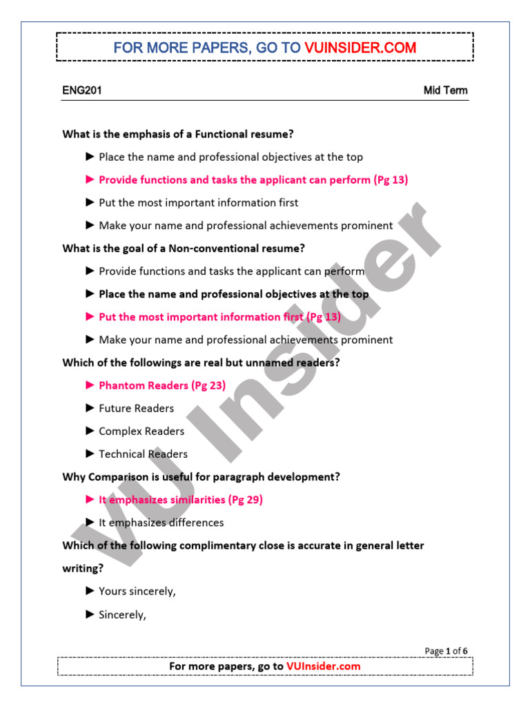 ENG201 Mid Term Past Paper 2 | PDF | Communication | Credibility ENG201 Mid Term Past Paper 2 | PDF | Communication | Credibility