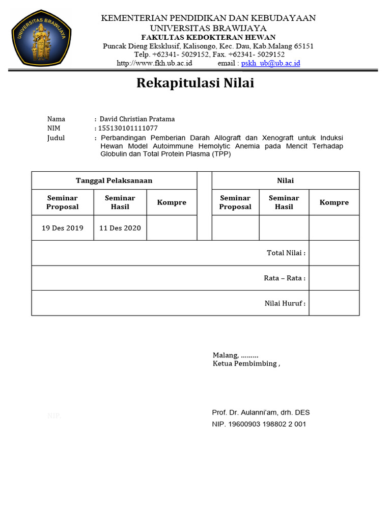 FORM-NILAI-KOMPRE | PDF