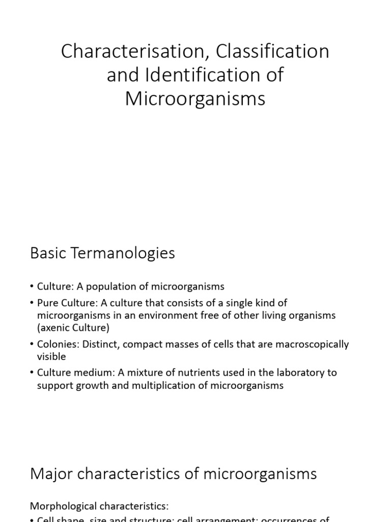 Major Characteristics of Microbes | PDF | Bacteria | Growth Medium