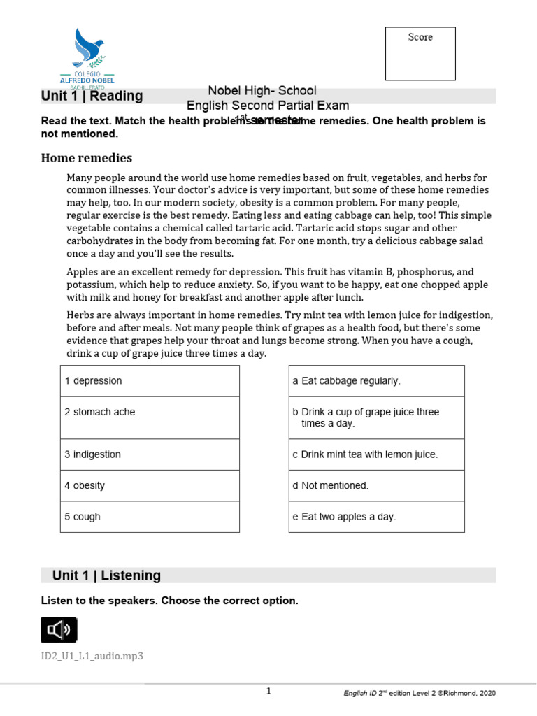 B1 Blue Book | PDF | English Language | Juice