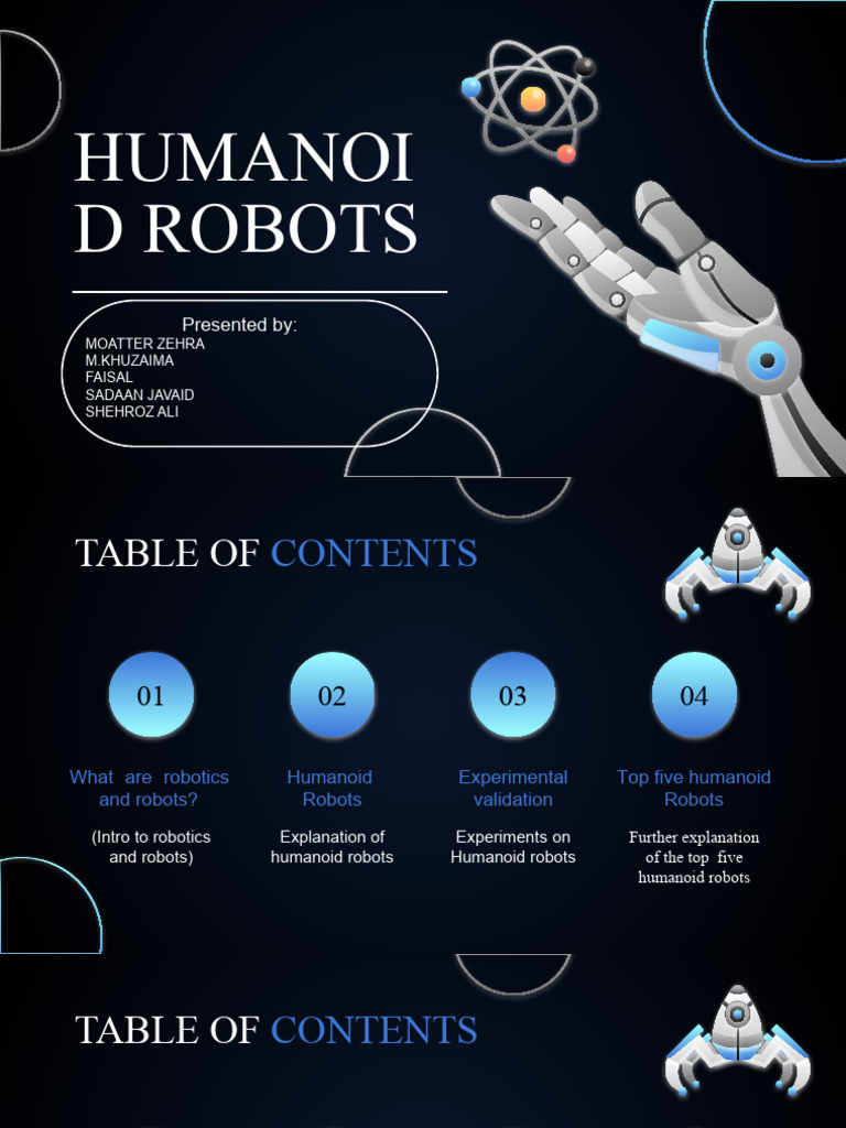 Ict Presentation Humanoid Robots | PDF | Robot | Robotics