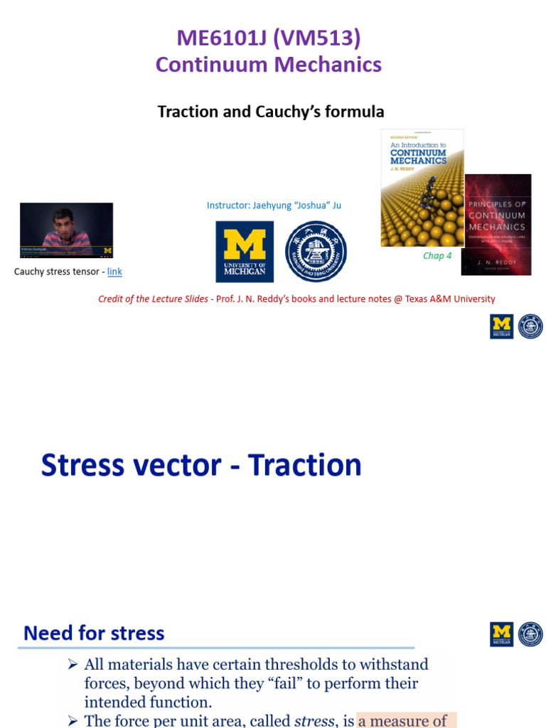 Stress - Traction and Cauchy's formula | PDF