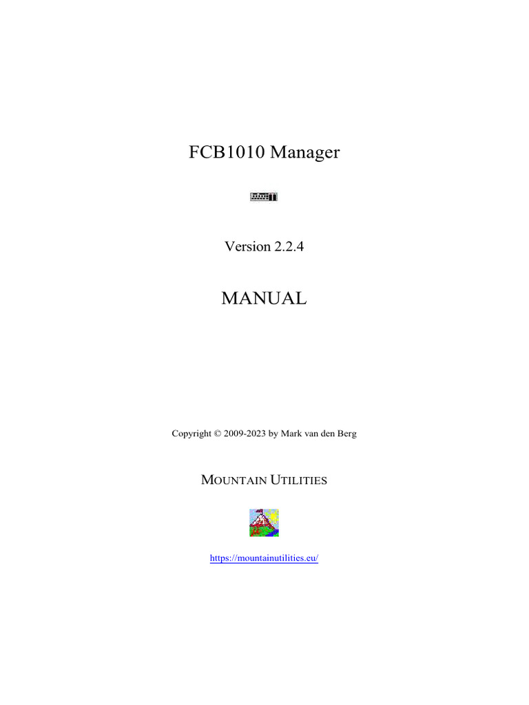 fcb1010 Manager Manual 2.2.4 | PDF | Microsoft Windows | Mac Os