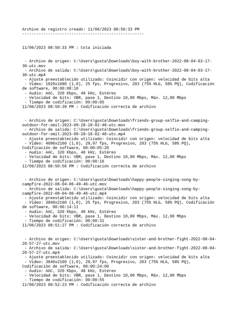 A Me Encoding Log | PDF | Mp3 | Vídeo