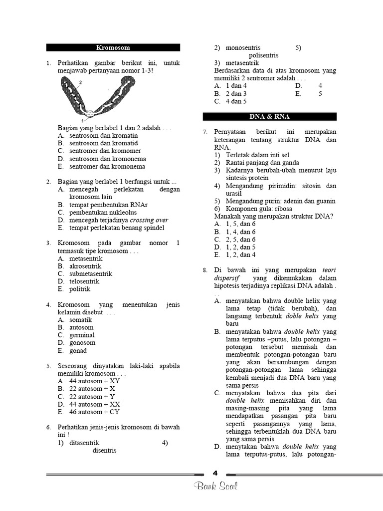 Latihan Soal Mandiri - Substansi Genetik | PDF