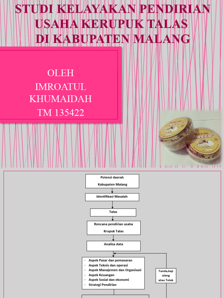 Studi Kelayakan Pendirian Usaha Krupuk Talas | PDF