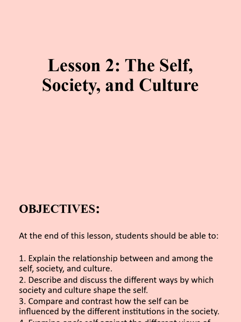 Understanding Self and Society | PDF | Self | Self Concept