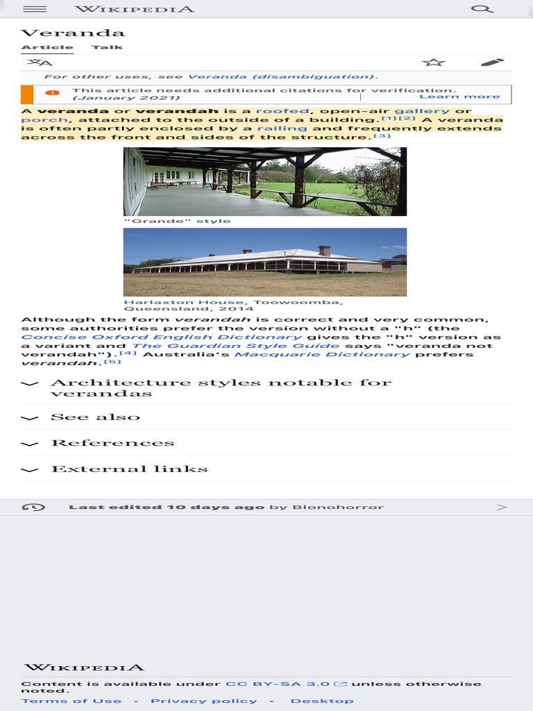 Veranda - Wikipedia | PDF