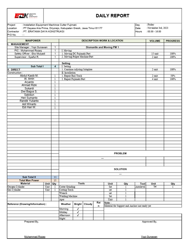 DR - 031123 - Project Fujimaki - EDK | PDF | Industrial Processes | Equipment
