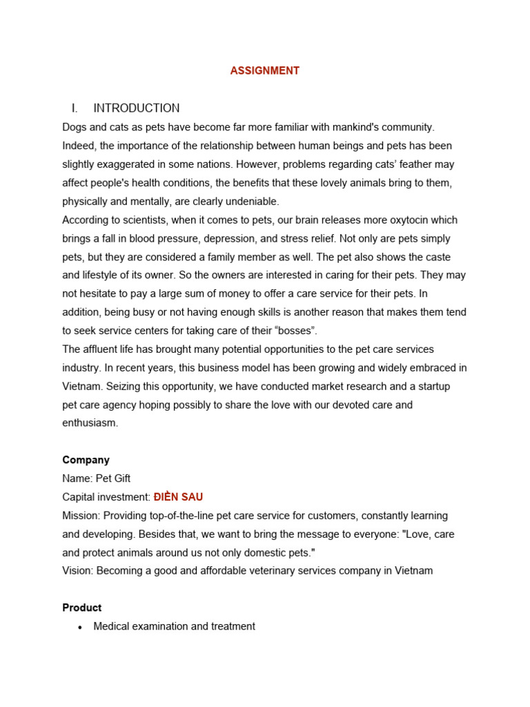 ASSIGNMENT | PDF | Pet | Shampoo