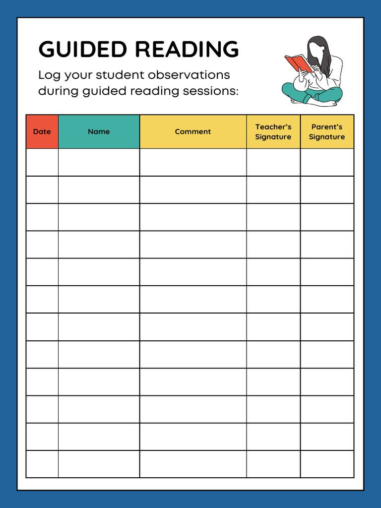 Guided Reading Observation Log | PDF