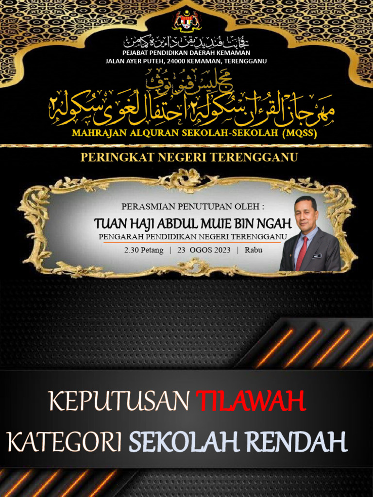 NEW Mqss NEGERI 2023 Kemaman | PDF