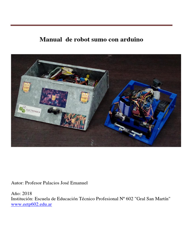 Manual de robot sumo con arduino | PDF | Arduino | Robot