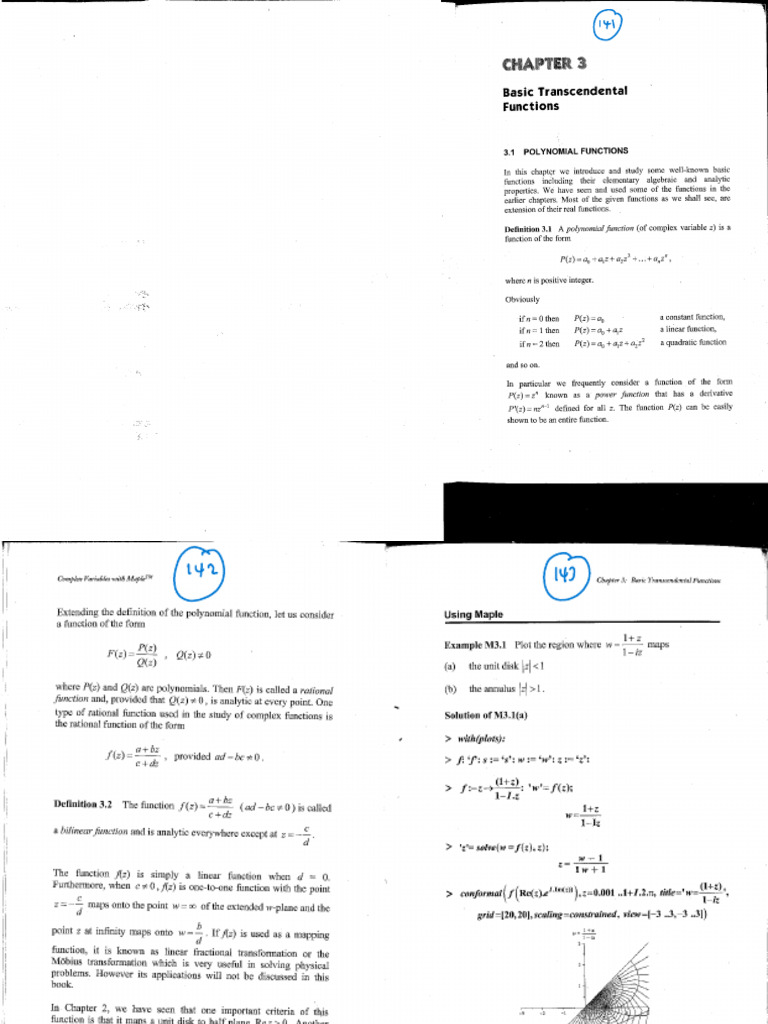 Chapter 3 Basic Transcendental Functions (With Maple Coding) | PDF